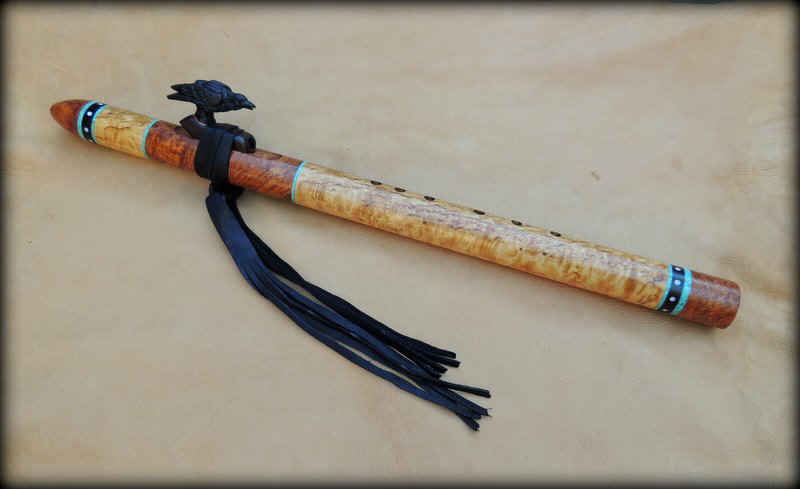 Custom made carved and inlay Native American Flutes by JP Gomez