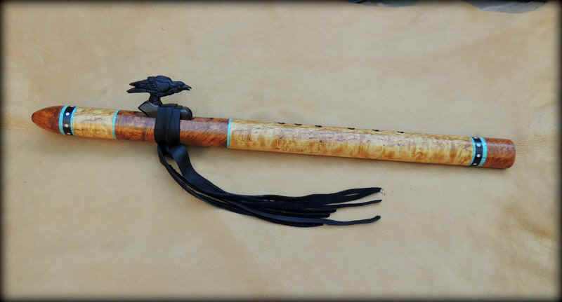 Custom made carved and inlay Native American Flutes by JP Gomez