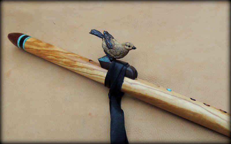 Custom made carved and inlay Native American Flutes by JP Gomez
