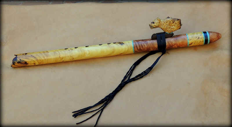 Custom made carved and inlay Native American Flutes by JP Gomez