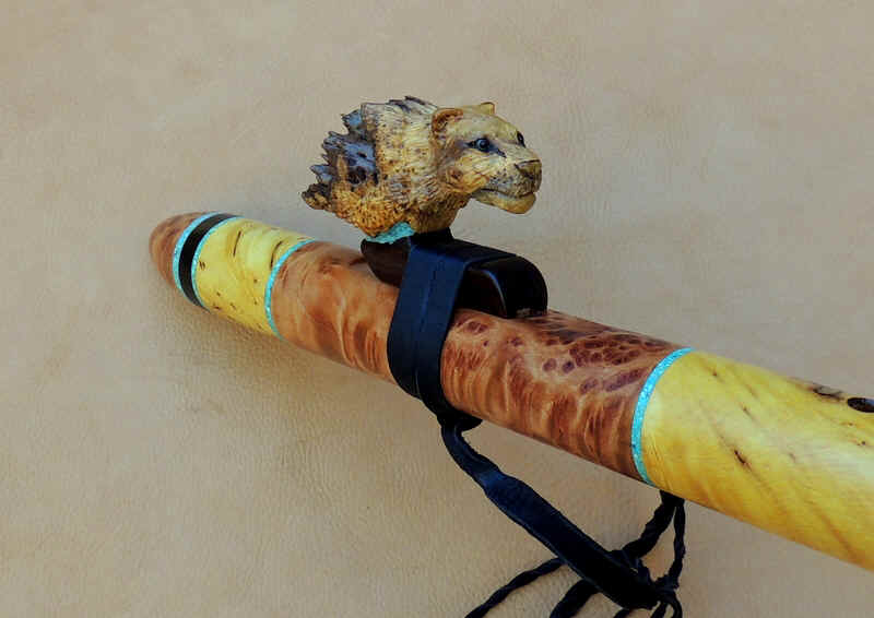 Custom made carved and inlay Native American Flutes by JP Gomez
