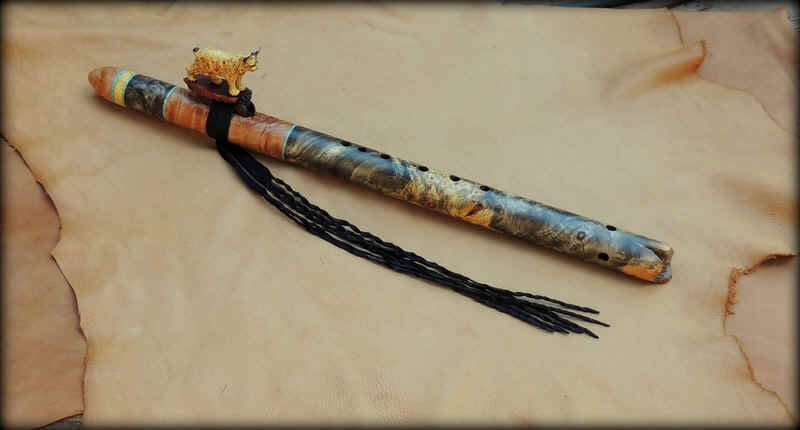 Custom made carved and inlay Native American Flutes by JP Gomez