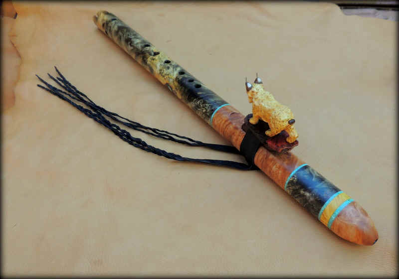 Custom made carved and inlay Native American Flutes by JP Gomez
