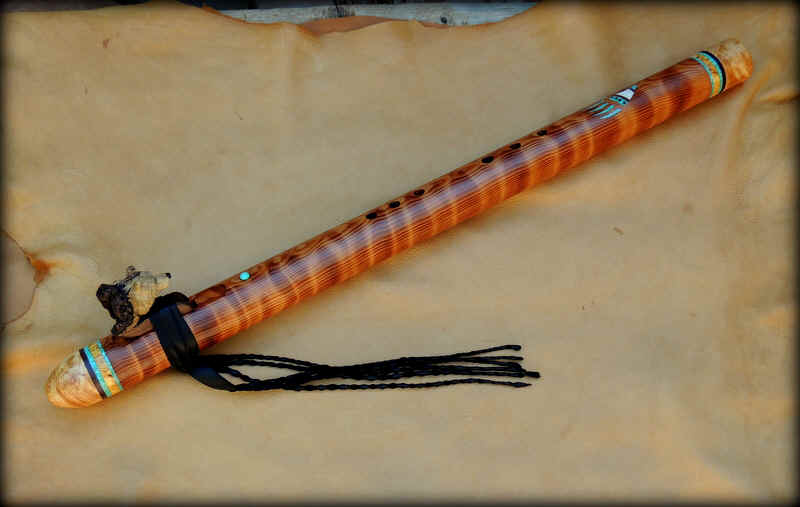 Custom made carved and inlay Native American Flutes by JP Gomez