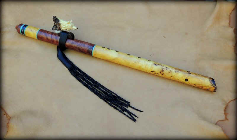 Custom made carved and inlay Native American Flutes by JP Gomez
