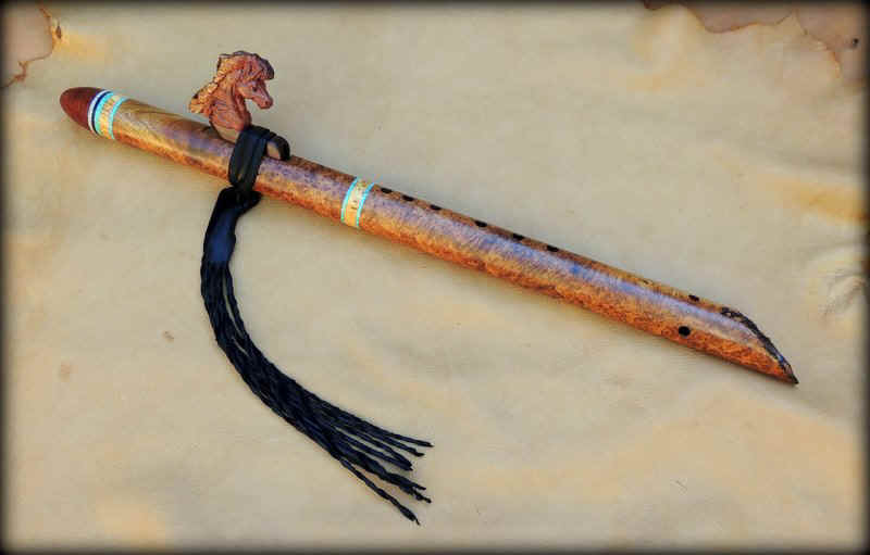 Custom made carved and inlay Native American Flutes by JP Gomez