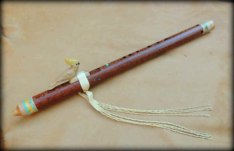 Custom made carved and inlay Native American Flutes by JP Gomez