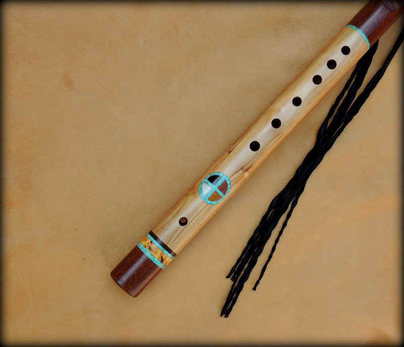 Custom made carved and inlay Native American Flutes by jp Gomez