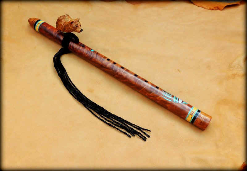 Custom made carved and inlay Native American Flutes by jp Gomez